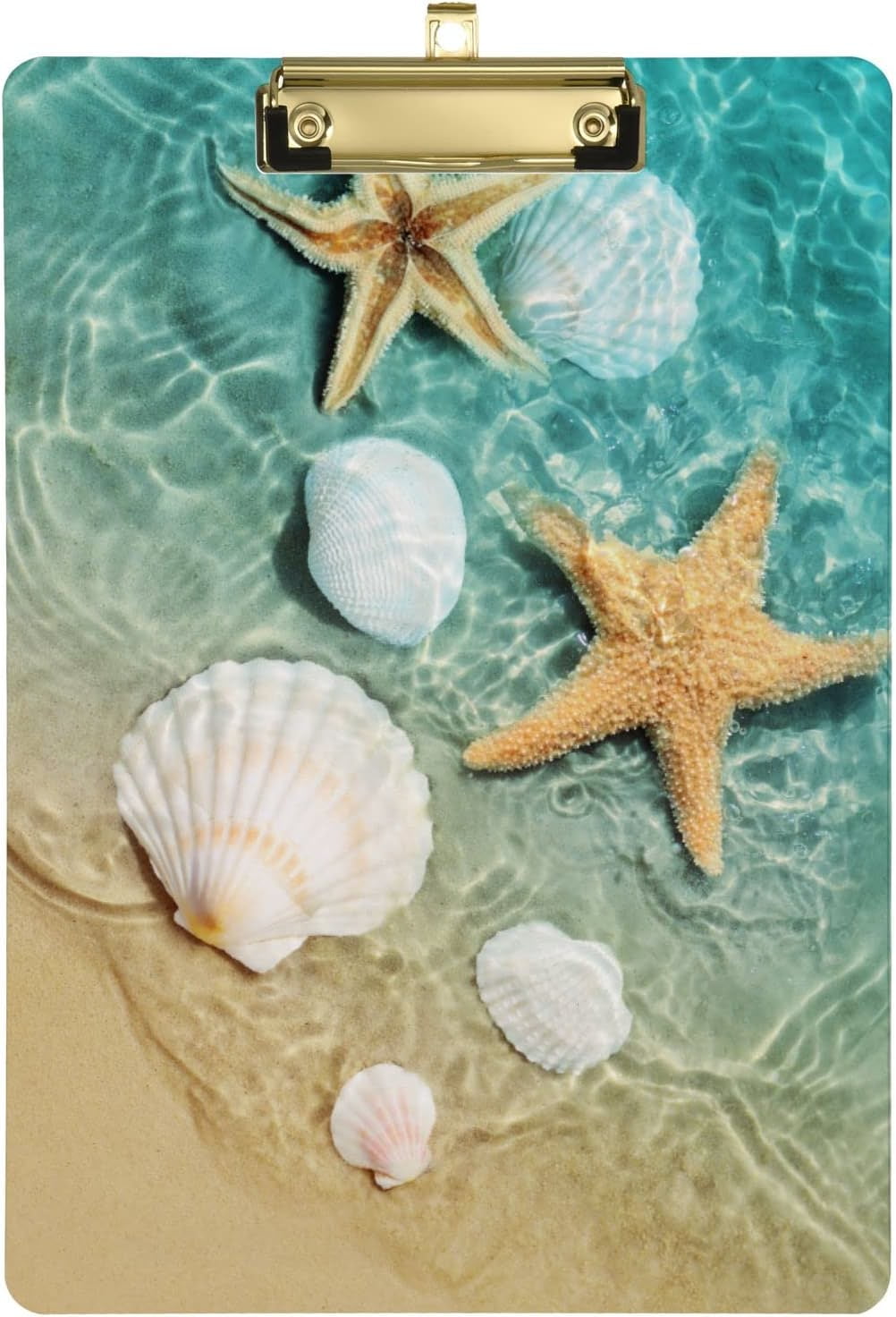 FMSHPON Sea Shell Starfish Clipboard Hardboard Wood Nursing Clip Board ...