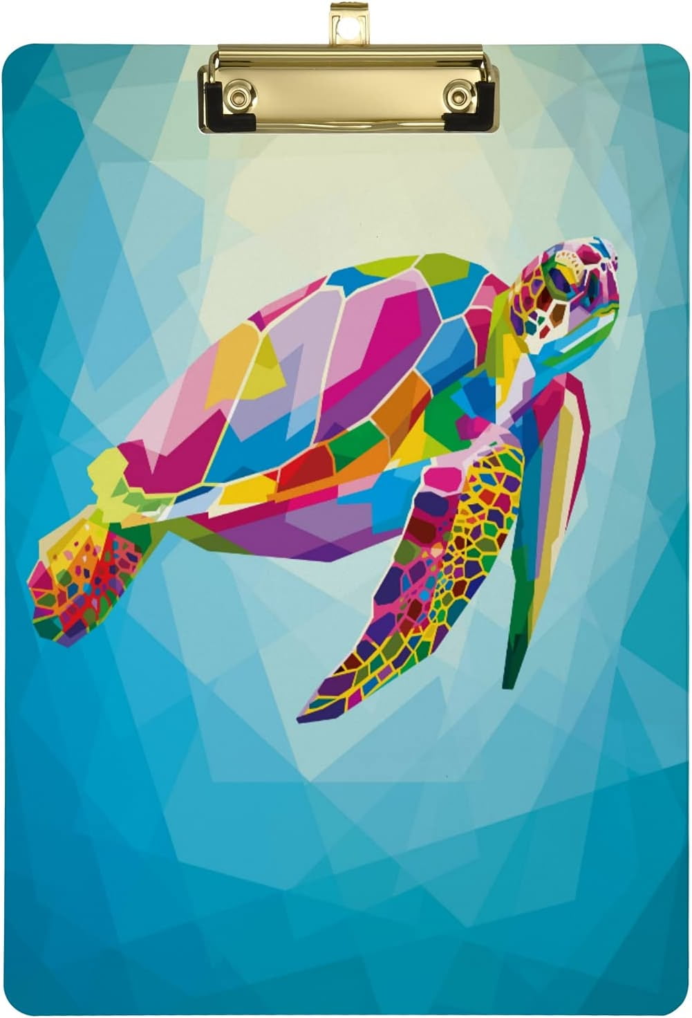 FMSHPON Sea Turtle Geometric Clipboard Hardboard Wood Nursing Clip ...