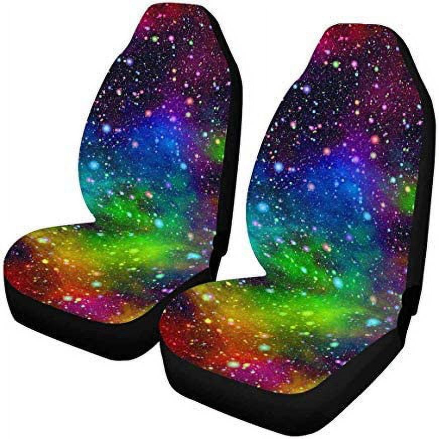 FMSHPON Set of 2 Car Seat Covers Abstract Universe Nebula Night Starry ...
