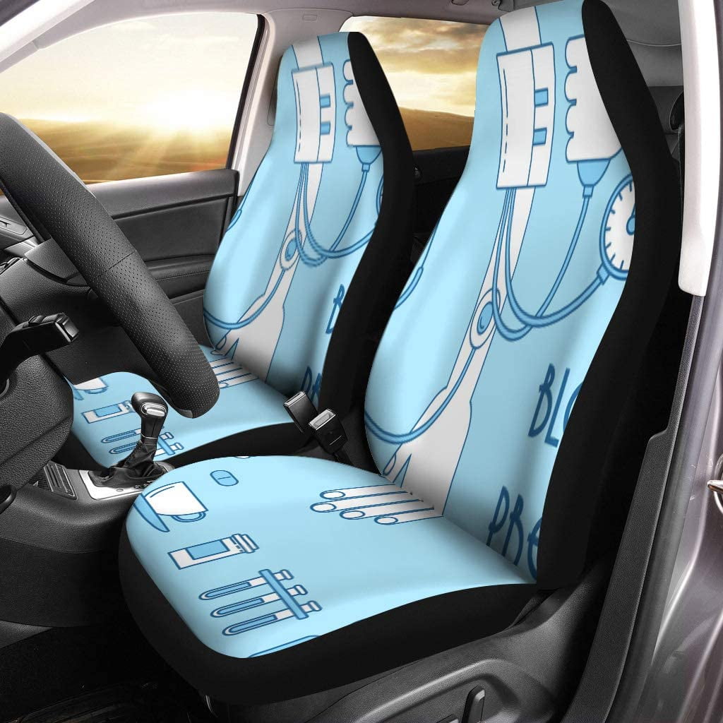 FMSHPON Set of 2 Car Seat Covers Hypertension Ill Line Pressure ...