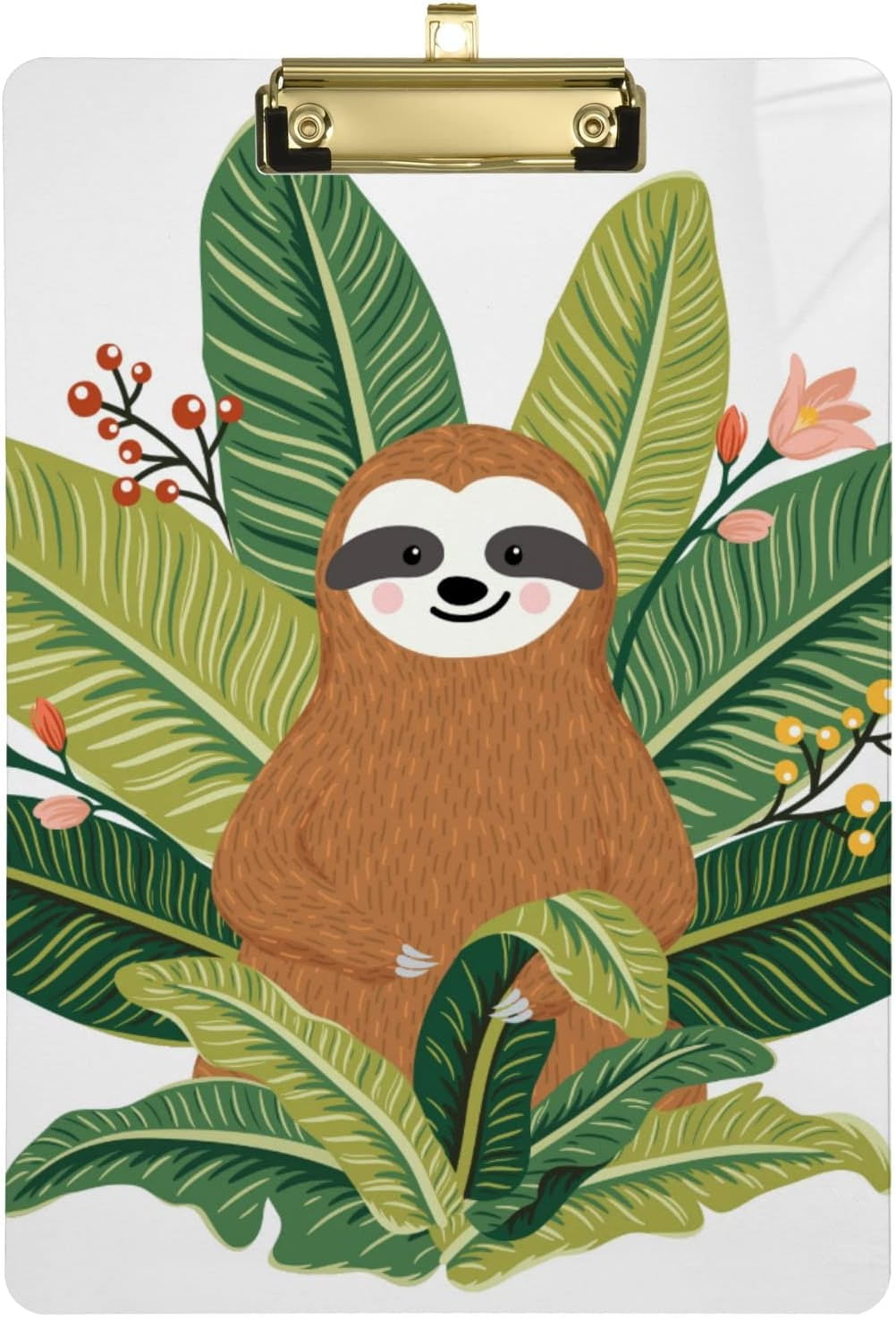 FMSHPON Sloth Clipboard Hardboard Wood Nursing Clip Board and Pull for ...