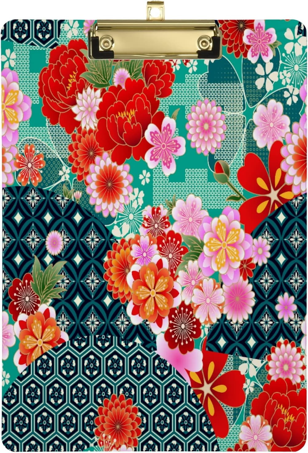 FMSHPON Spring Classic Floral Clipboard Hardboard Wood Nursing Clip ...