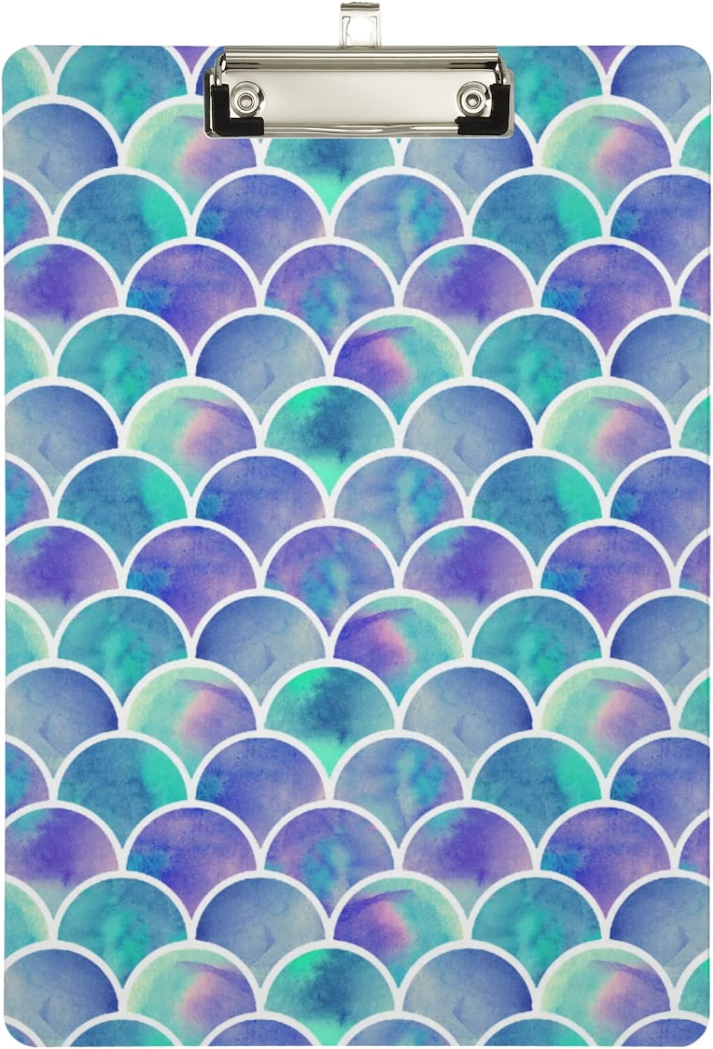 FMSHPON Stylish Rainbow Mermaid Scales Clipboard Hardboard Wood Nursing ...