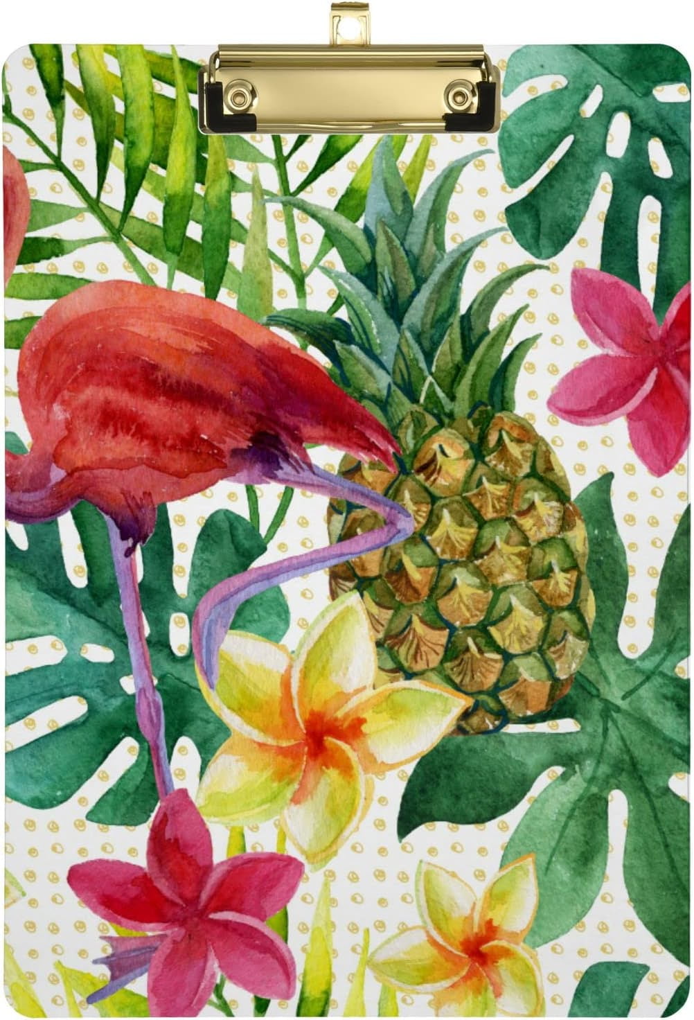 FMSHPON Tropical Pineapple Flamingo Leaves Clipboard Hardboard Wood ...
