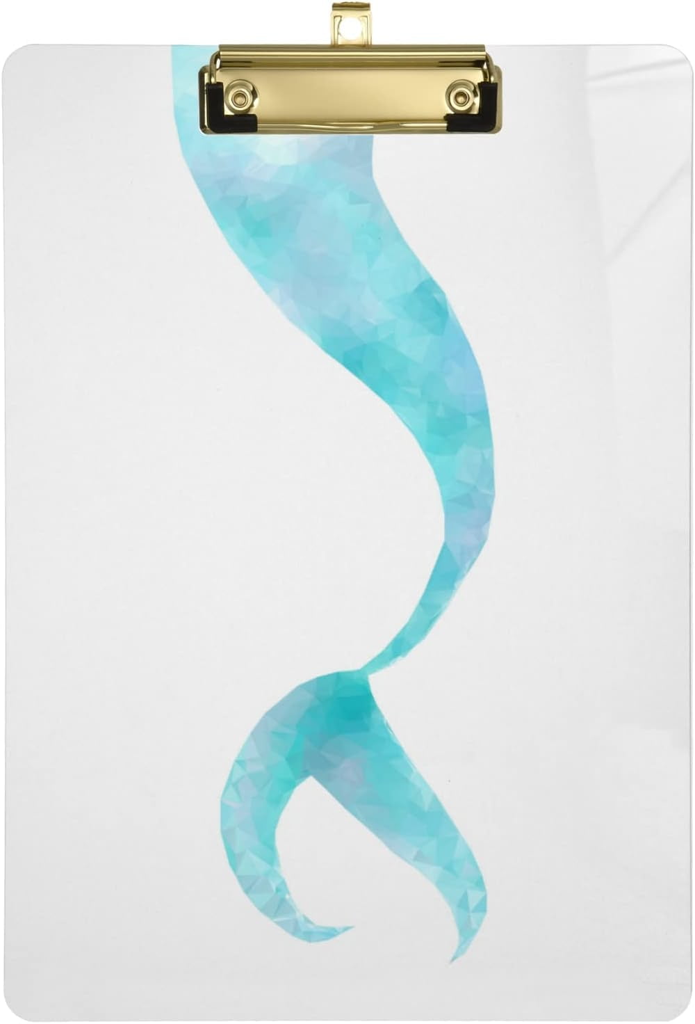 FMSHPON Turquoise Mermaid Tail White Clipboard Hardboard Wood Nursing ...