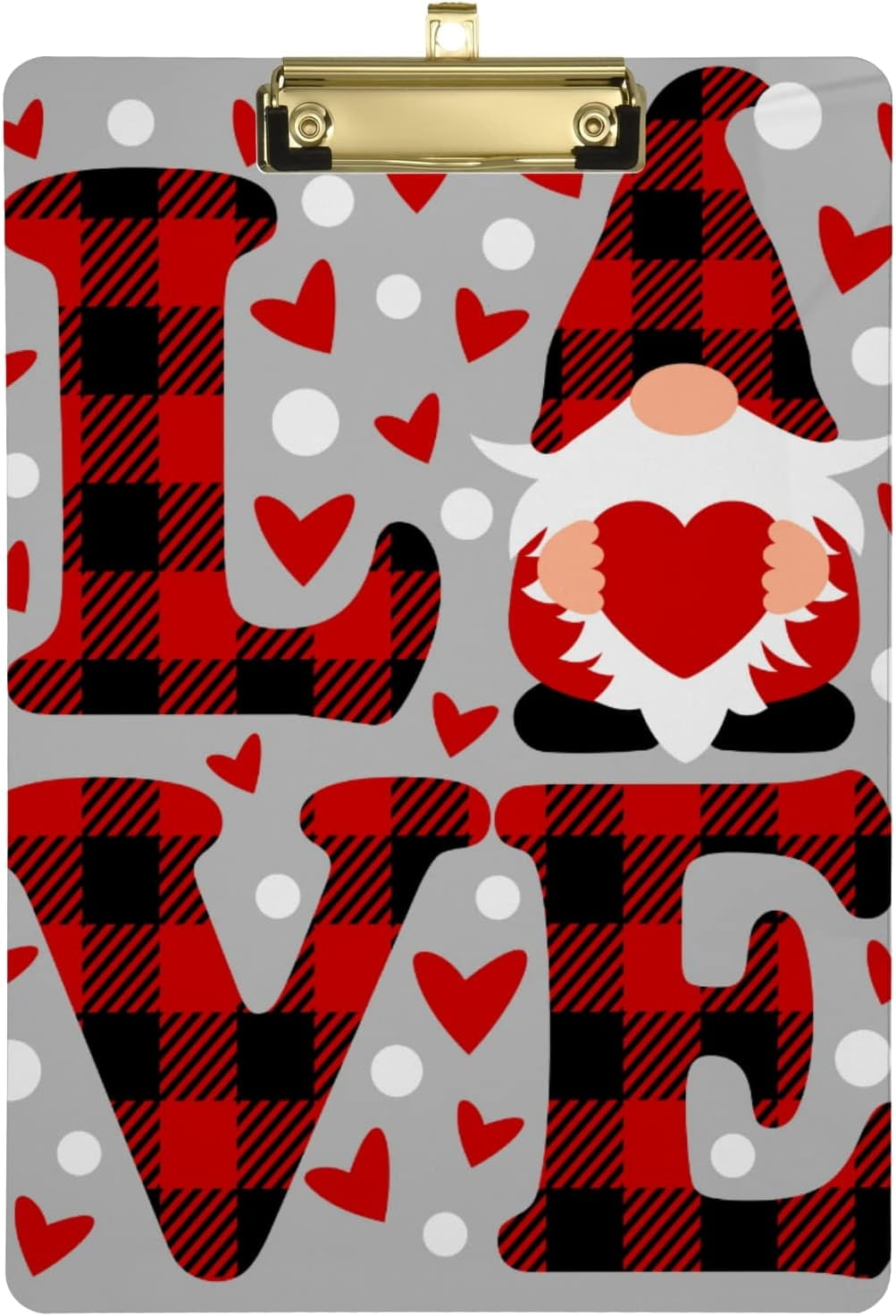 FMSHPON Valentine's Day Love Gnome Clipboard Hardboard Wood Nursing ...