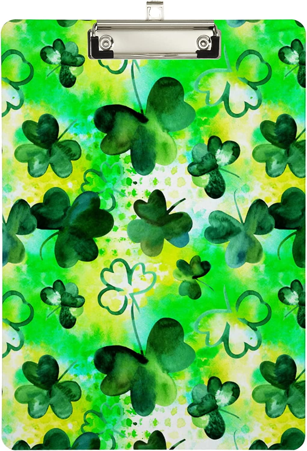 FMSHPON Vibrant Hand Drawn Shamrocks Clipboard Hardboard Wood Nursing ...