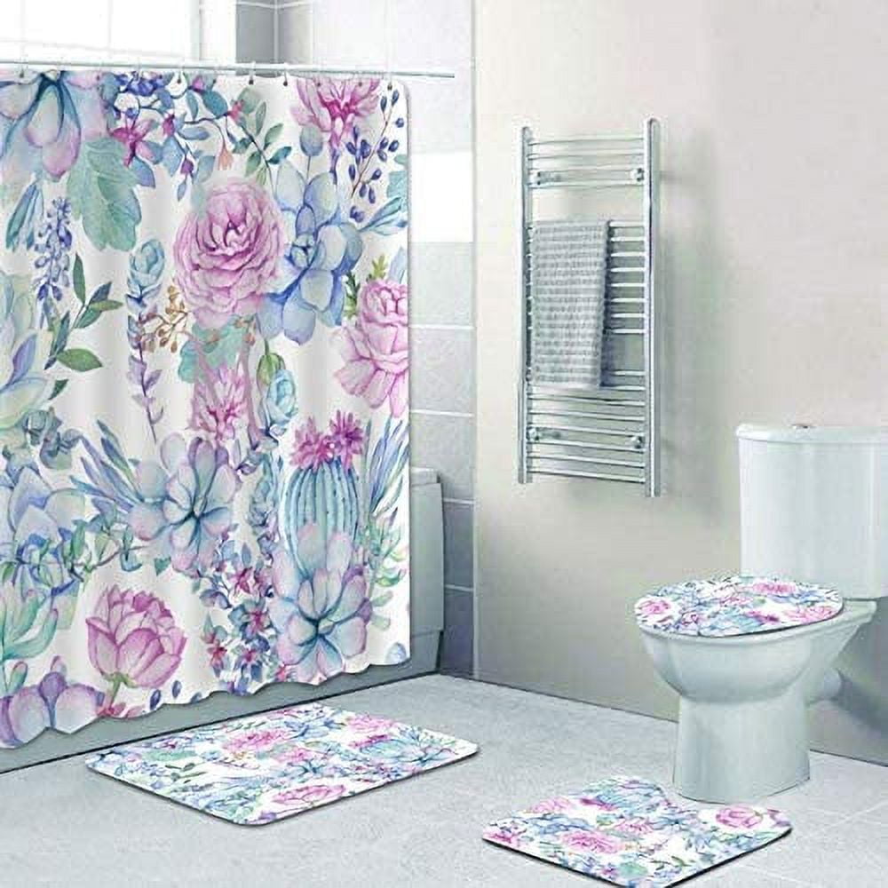 FMSHPON Vintage Cream Roses Floral Modern Lavender Lilac Poppies Flower ...