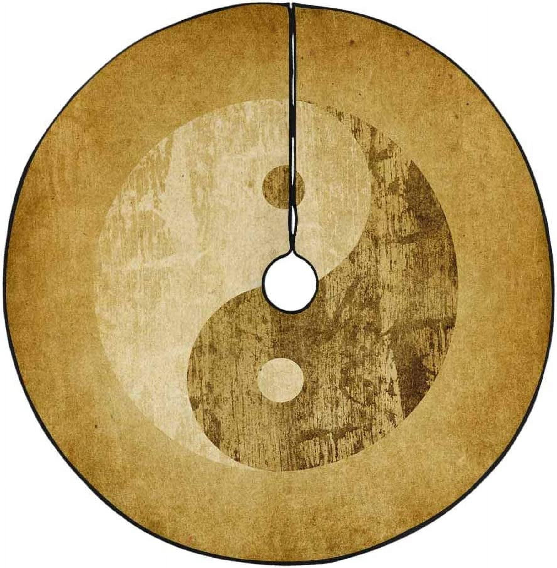 FMSHPON Vintage Yin Yang Symbol Xmas Christmas Tree Skirt Stand Mat for ...