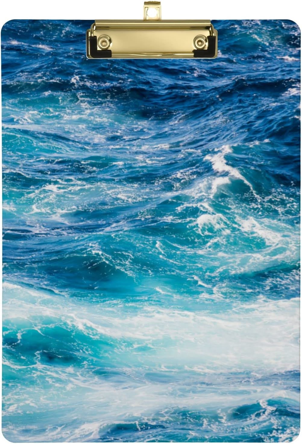 FMSHPON Waves Sea Clipboard Hardboard Wood Nursing Clip Board and Pull ...