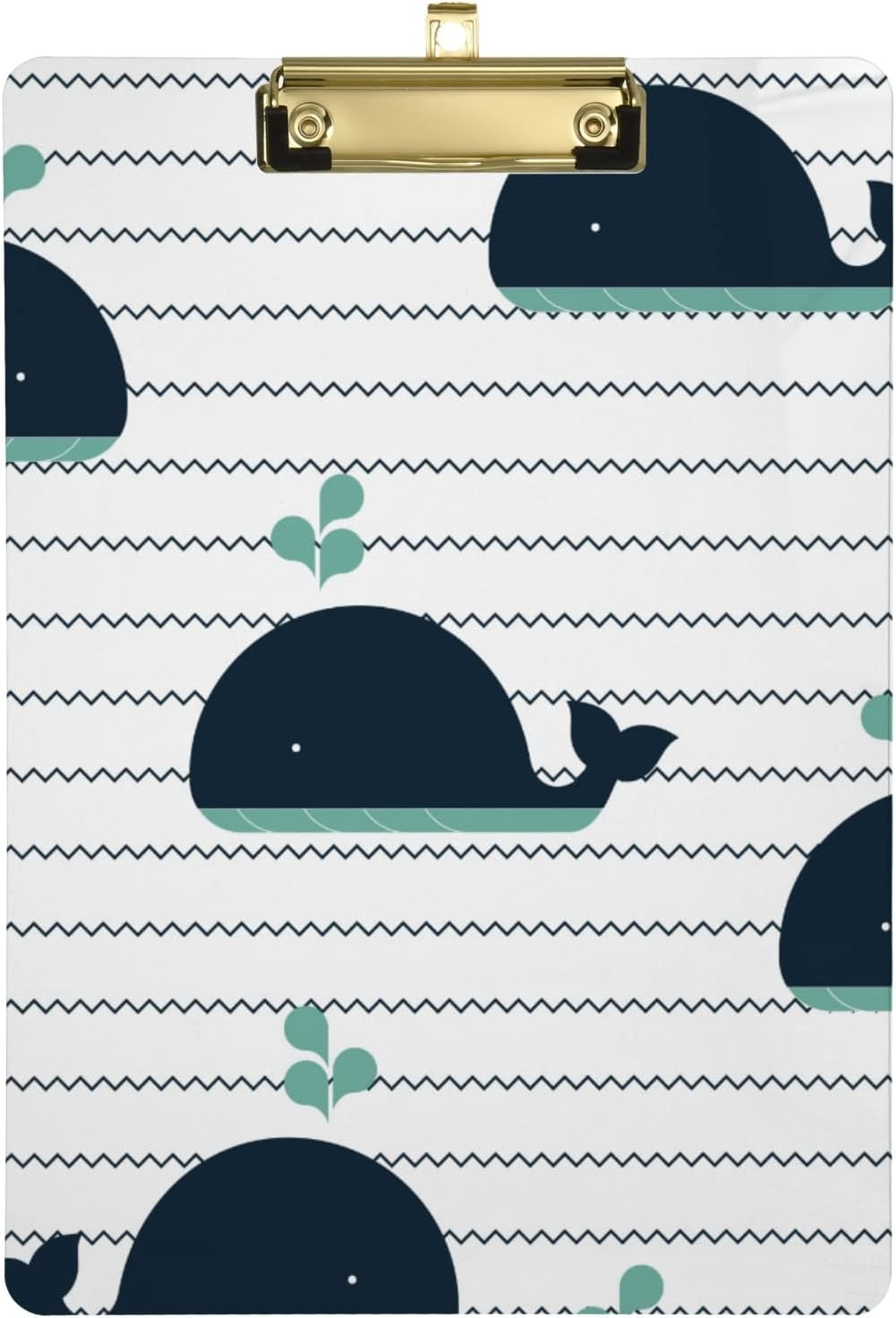 FMSHPON Waves Whale Clipboard Hardboard Wood Nursing Clip Board and ...