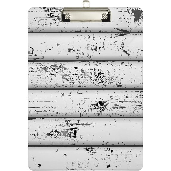 FMSHPON Weathered White Wooden Clipboard Hardboard Wood Nursing Clip ...