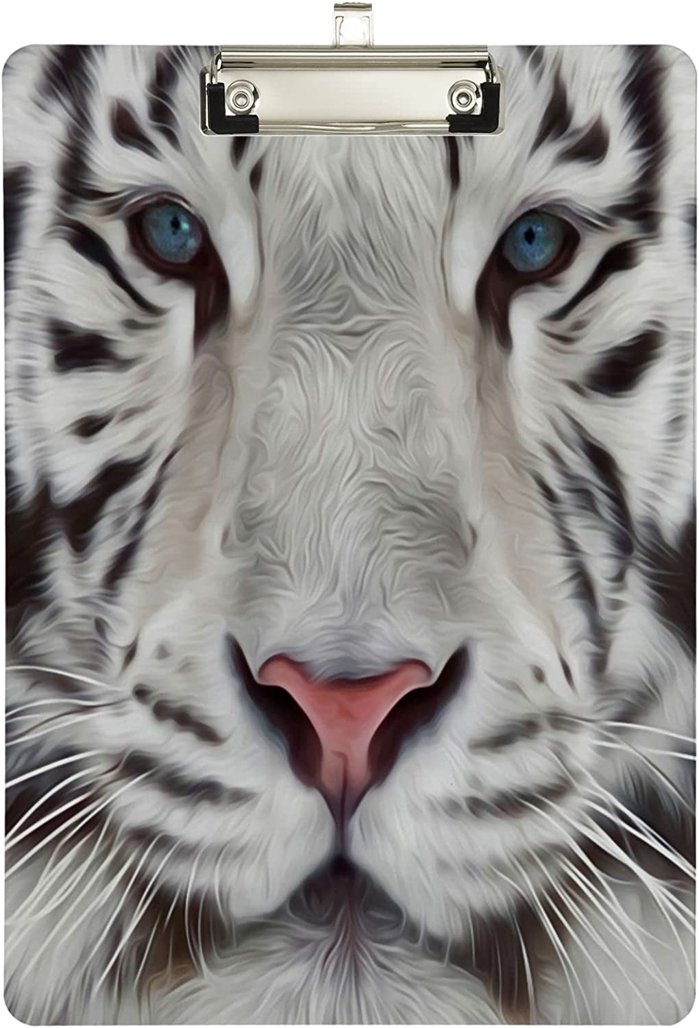 FMSHPON White Bengal Tiger Clipboard Hardboard Wood Nursing Clip Board ...