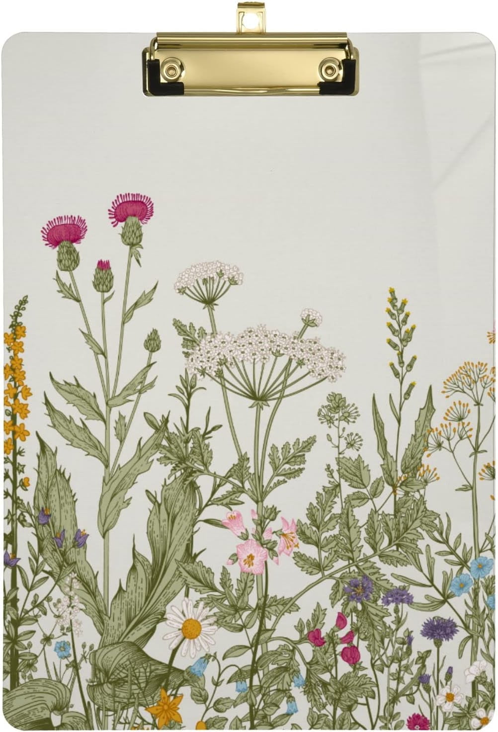 FMSHPON Wild Flowers Clipboard Hardboard Wood Nursing Clip Board and ...