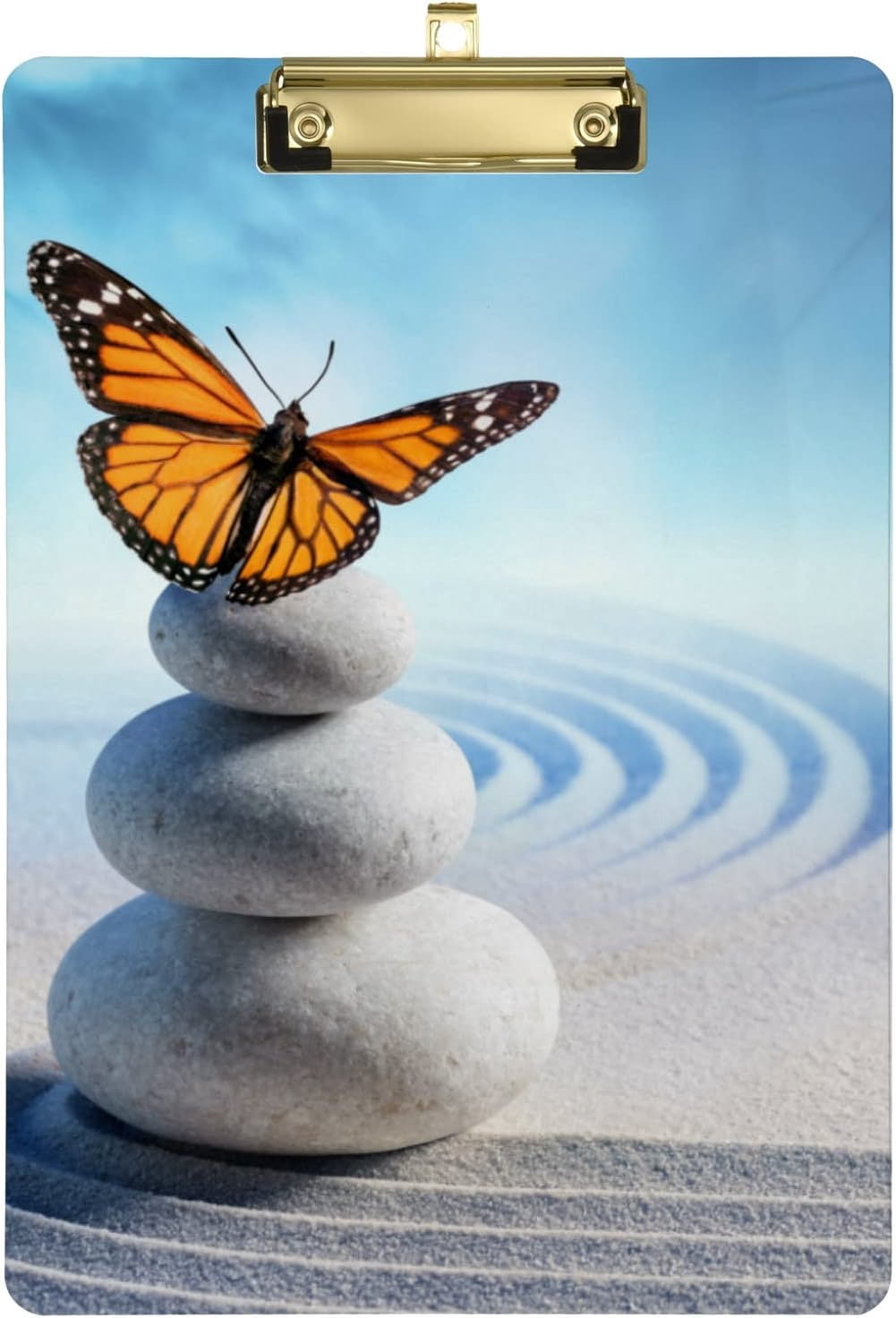 FMSHPON Zen Stones Butterfly Clipboard Hardboard Wood Nursing Clip ...