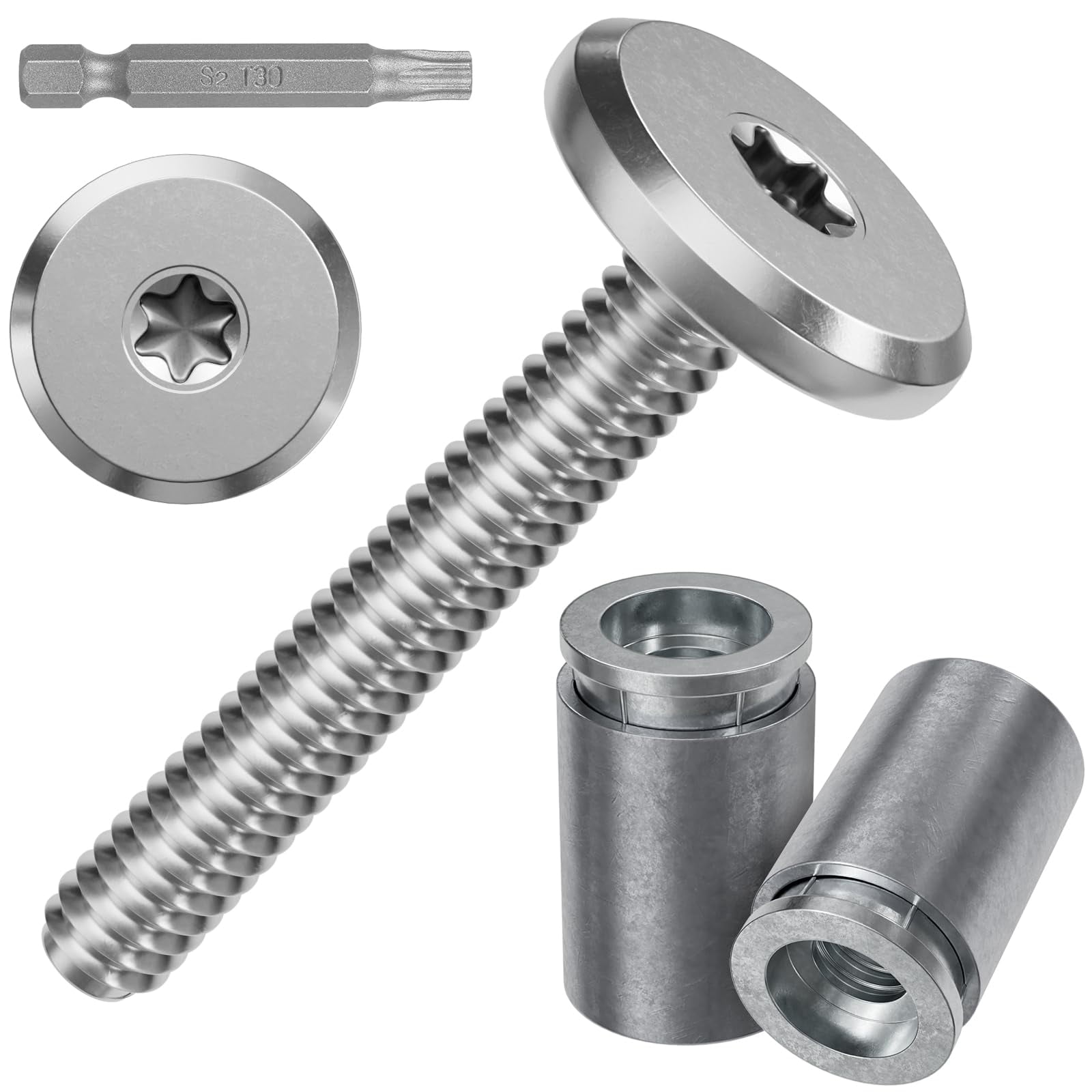 FMhotu 100pcs Hurricane Sidewalk Bolt and Anchor Kit,304 Stainless ...