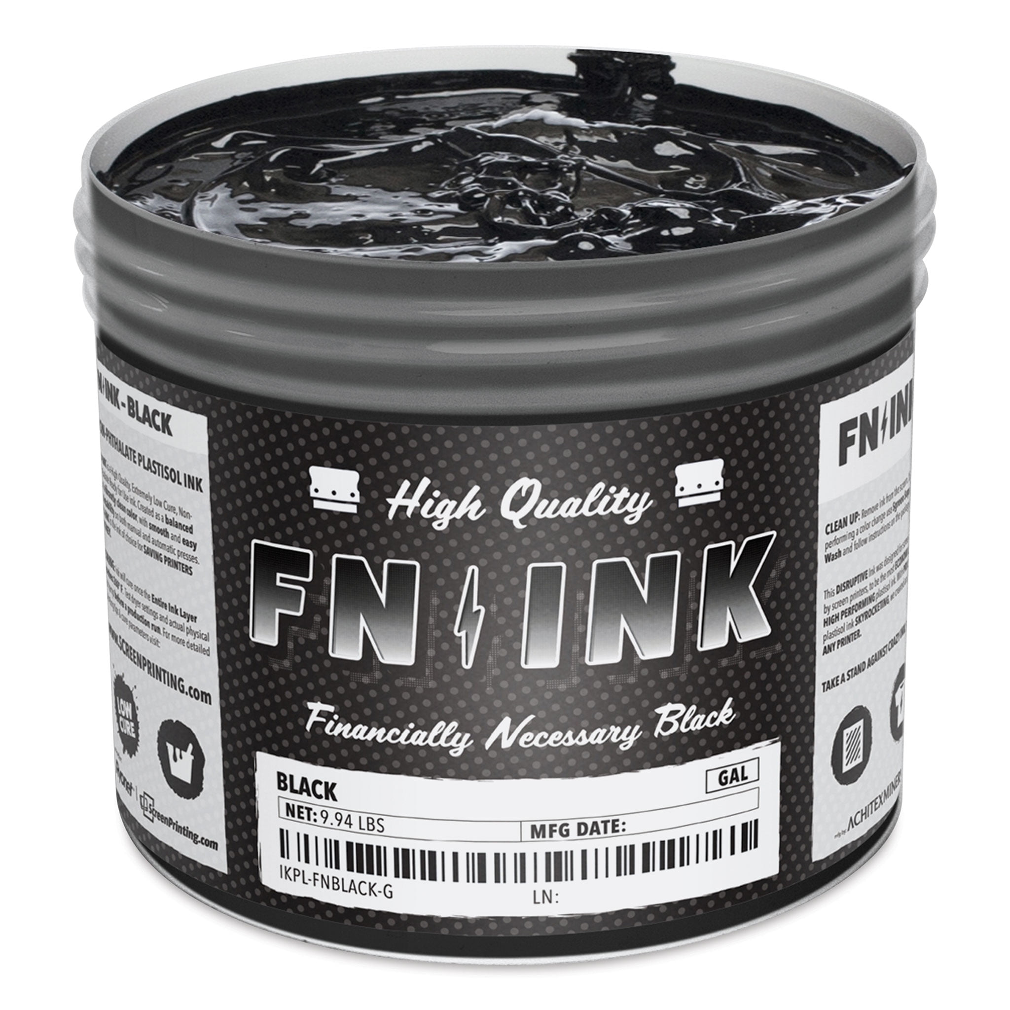 FN Ink Plastisol Screen Printing Ink - Black, Gallon - Walmart Business ...