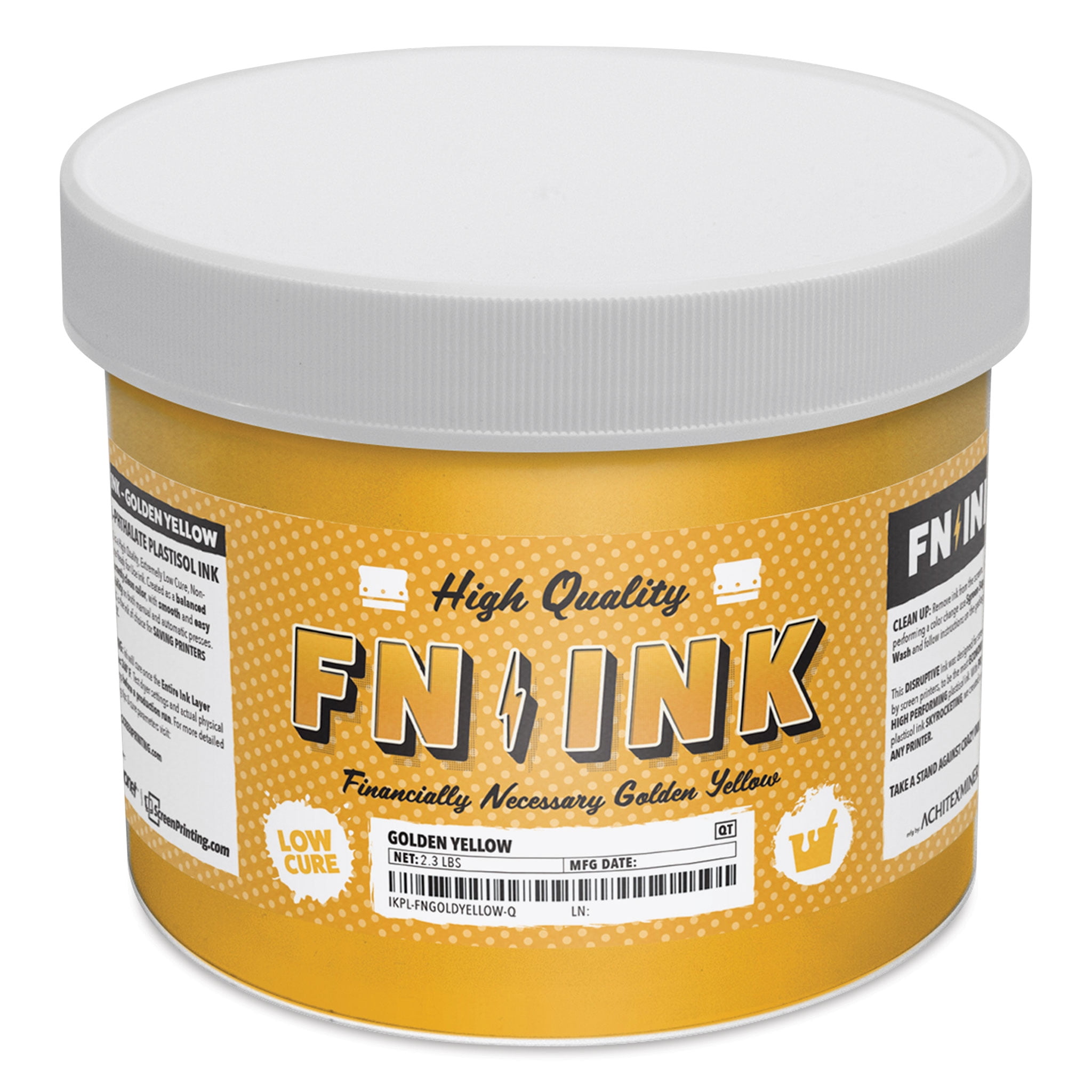 FN Ink Plastisol Screen Printing Ink - Golden Yellow, Quart - Walmart.com