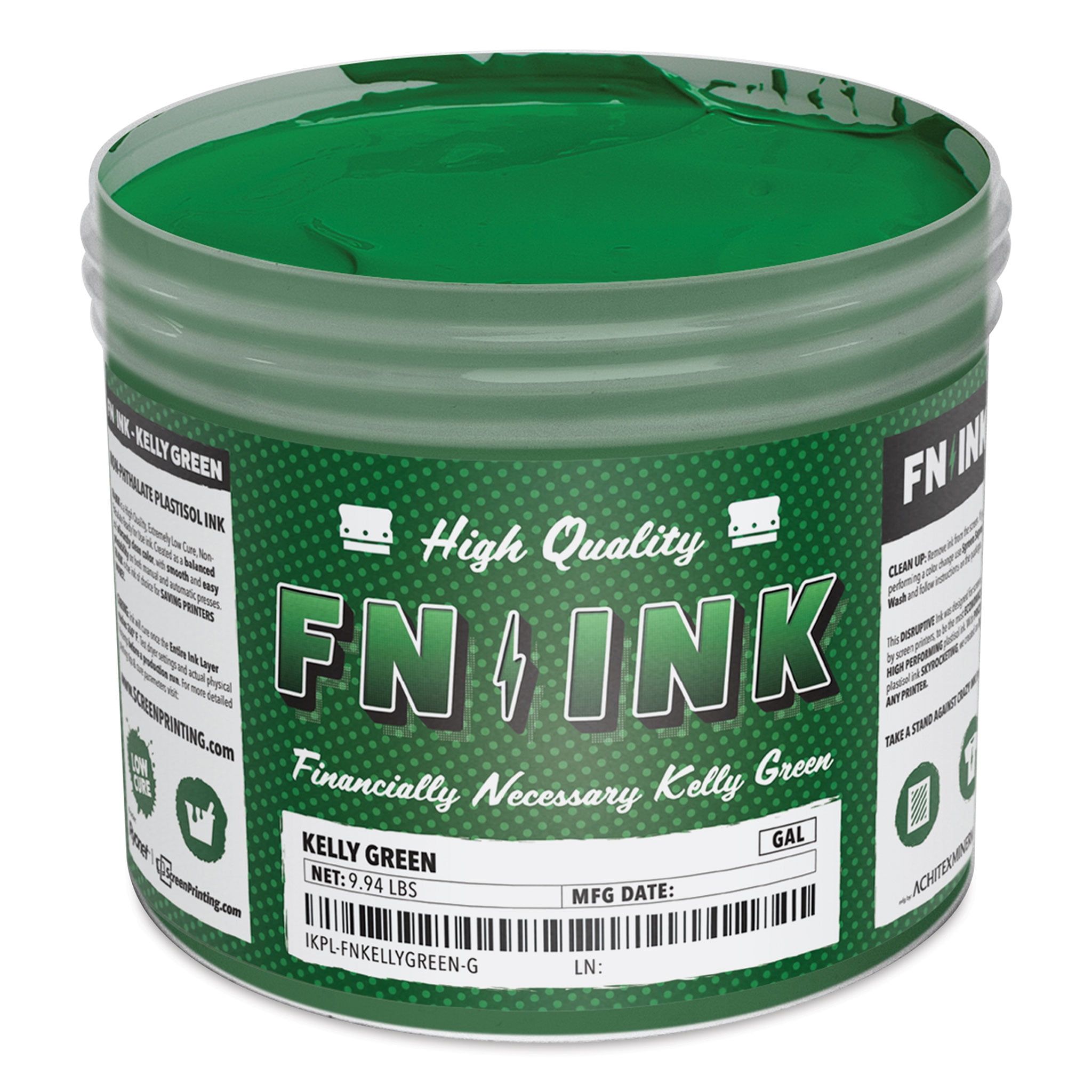 FN Ink Plastisol Screen Printing Ink - Kelly Green, Gallon - Walmart.com