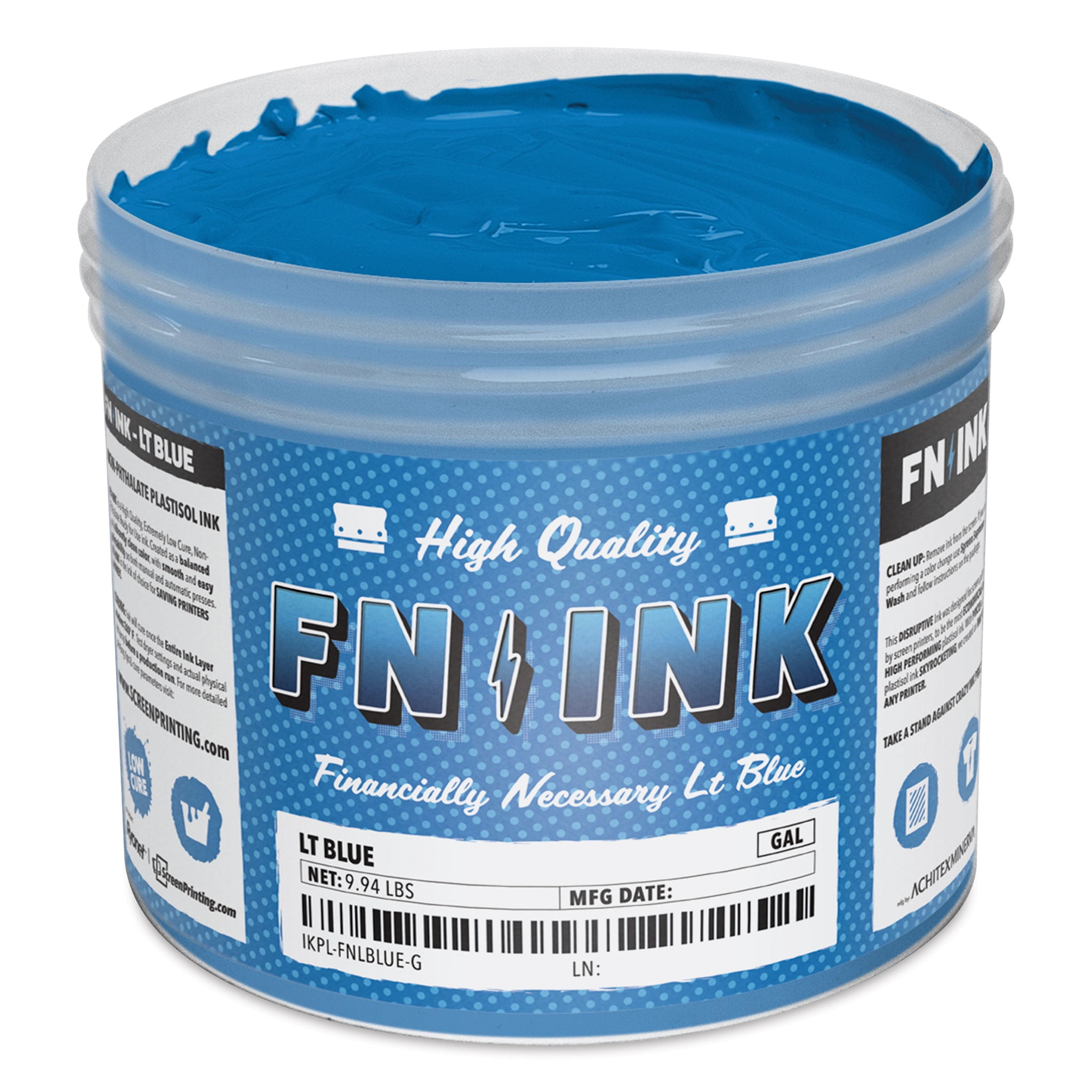 FN Ink Plastisol Screen Printing Ink - Light Blue, Gallon - Walmart.com