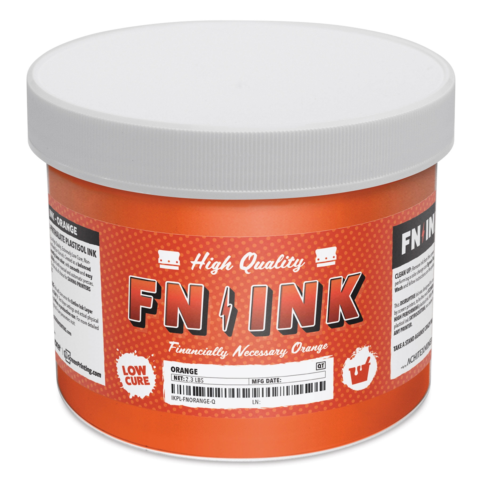 FN Ink Plastisol Screen Printing Ink - Orange, Quart - Walmart.com