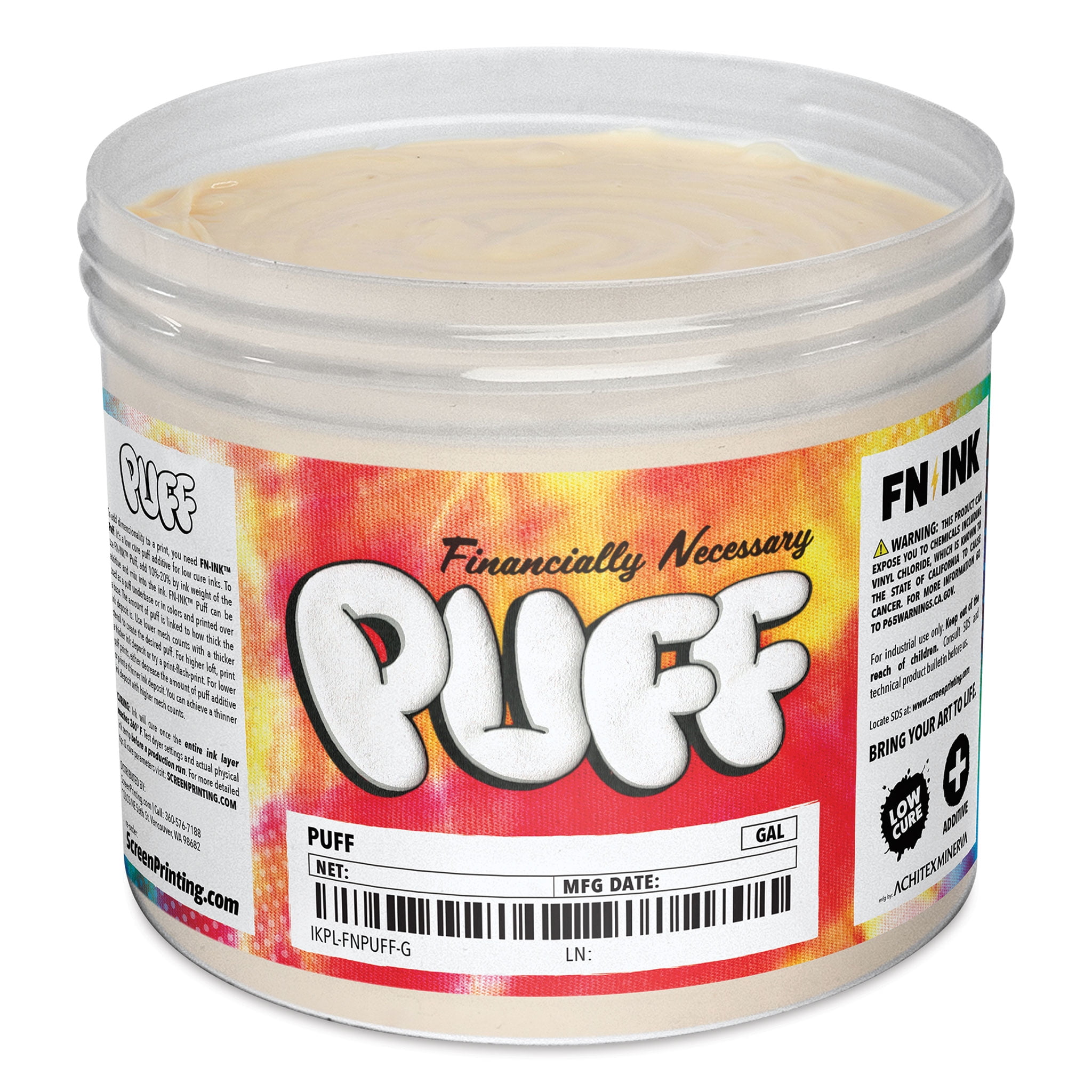 FN Ink Plastisol Screen Printing Ink Puff Additive - Gallon - Walmart.com