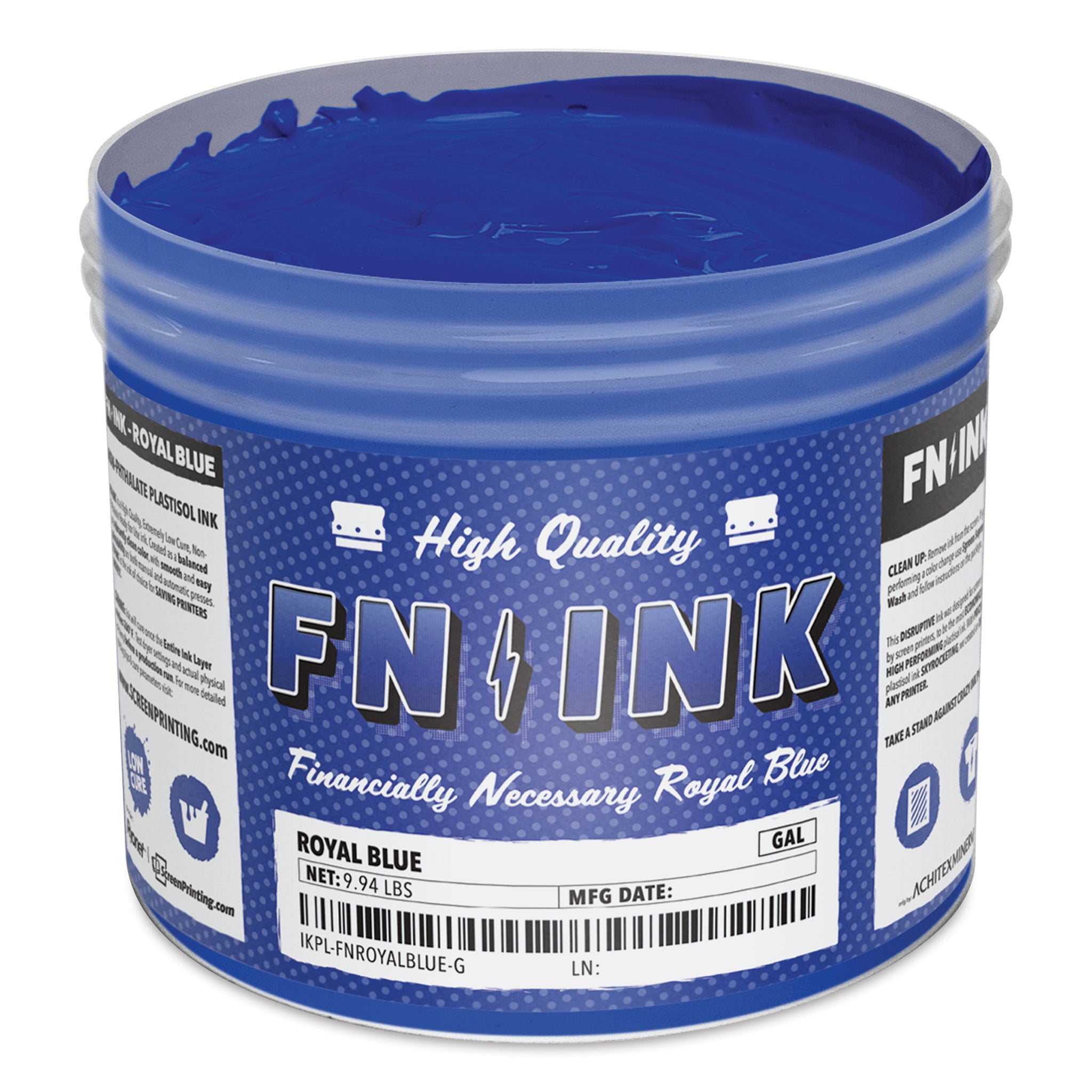 FN Ink Plastisol Screen Printing Ink - Royal Blue, Gallon - Walmart.com