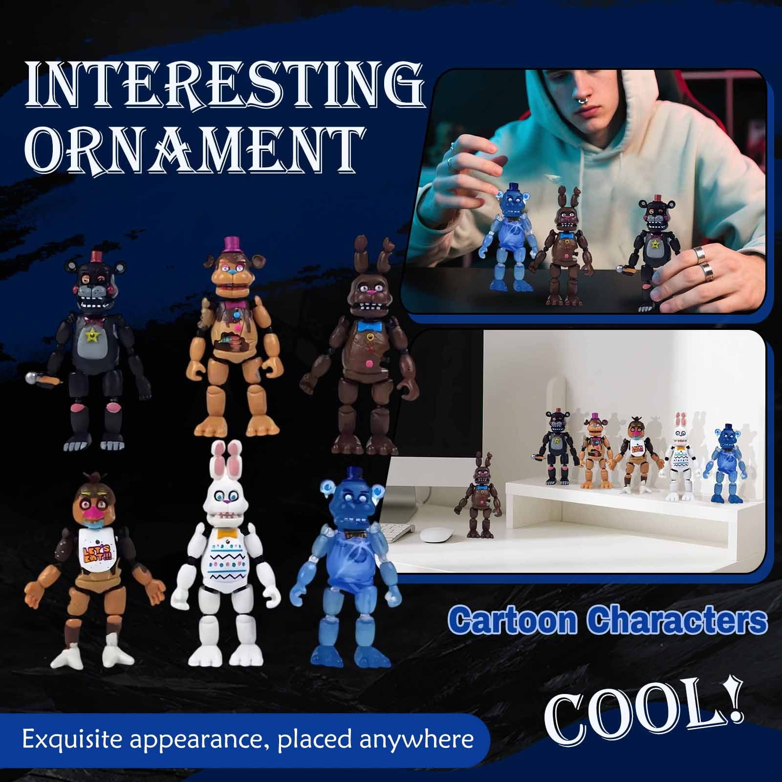 FNAF Action Figures Chocolate Set 6PCS, 6 Inch FNAF Series 6 Action ...