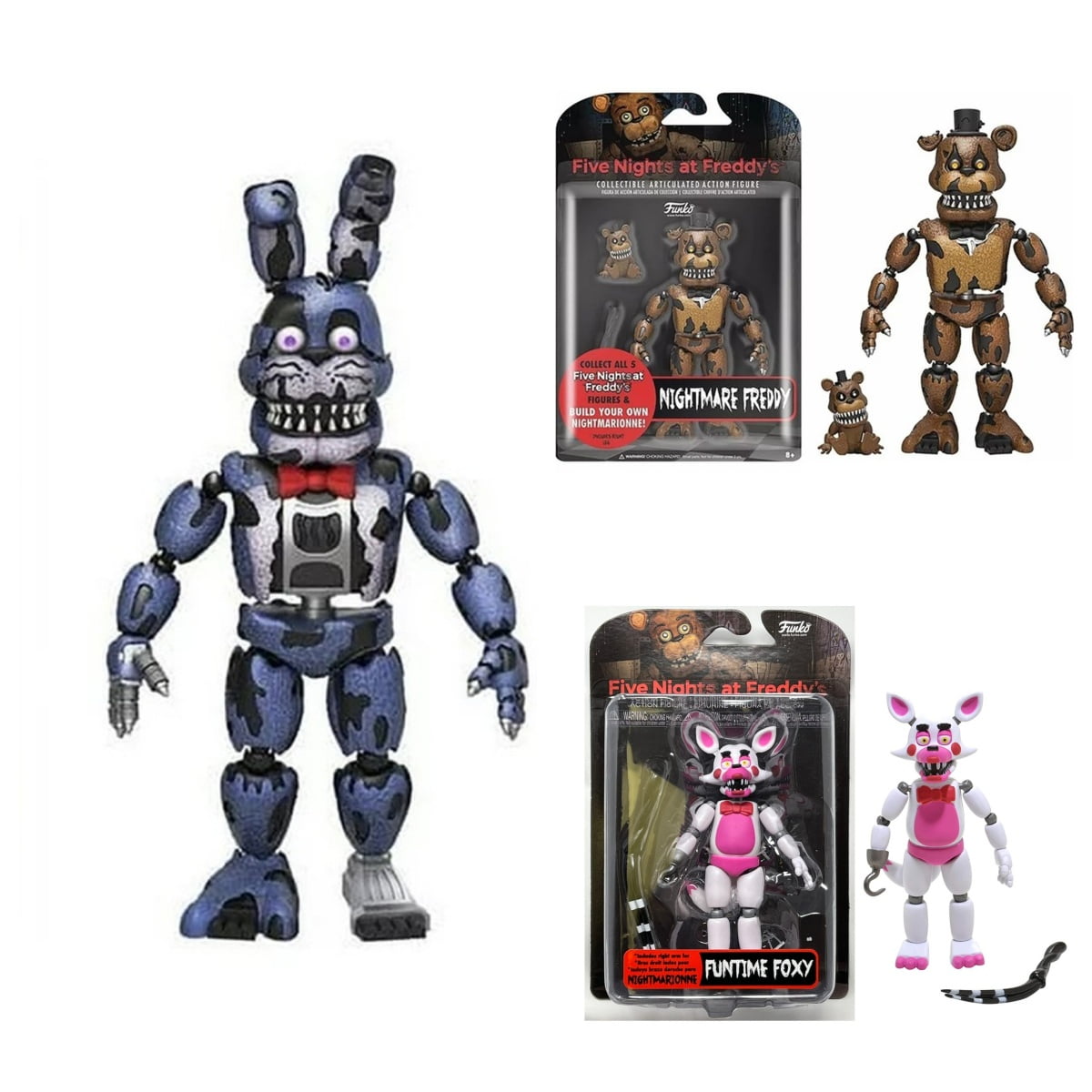 FNAF Action Figures Christmas Toys, FNAF Figure Funtime Freddy Foxy Puppet Circus Baby Five ...