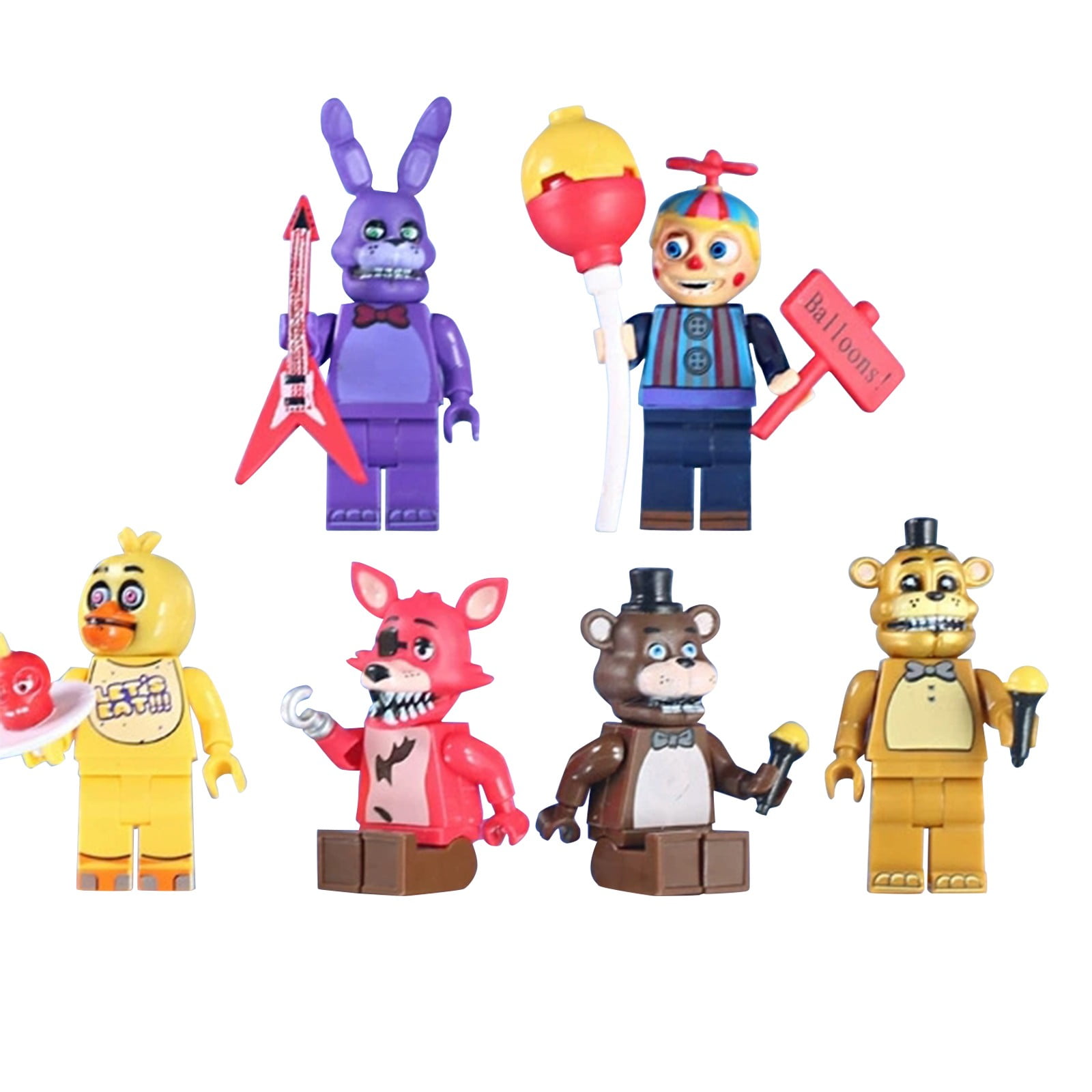FNAF Action Figures Christmas Toys, FNAF Figure Funtime Freddy Foxy Puppet Circus Baby Five ...