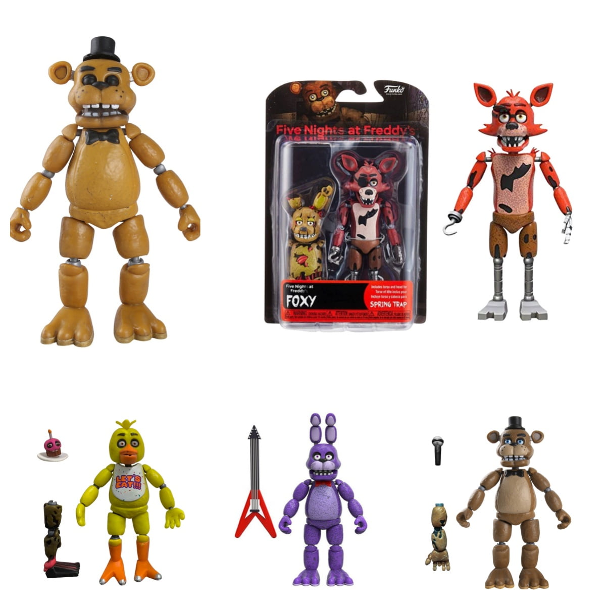 FNAF Action Figures, Set of 5 PCS - Five Nights at Freddy's Action ...