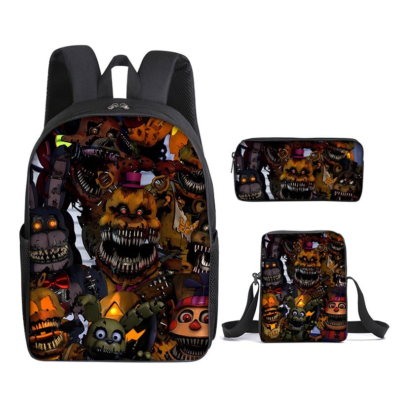 FNAF Boy's Backpacks Cartoon Printing Backpack Five Nights At Freddy's ...