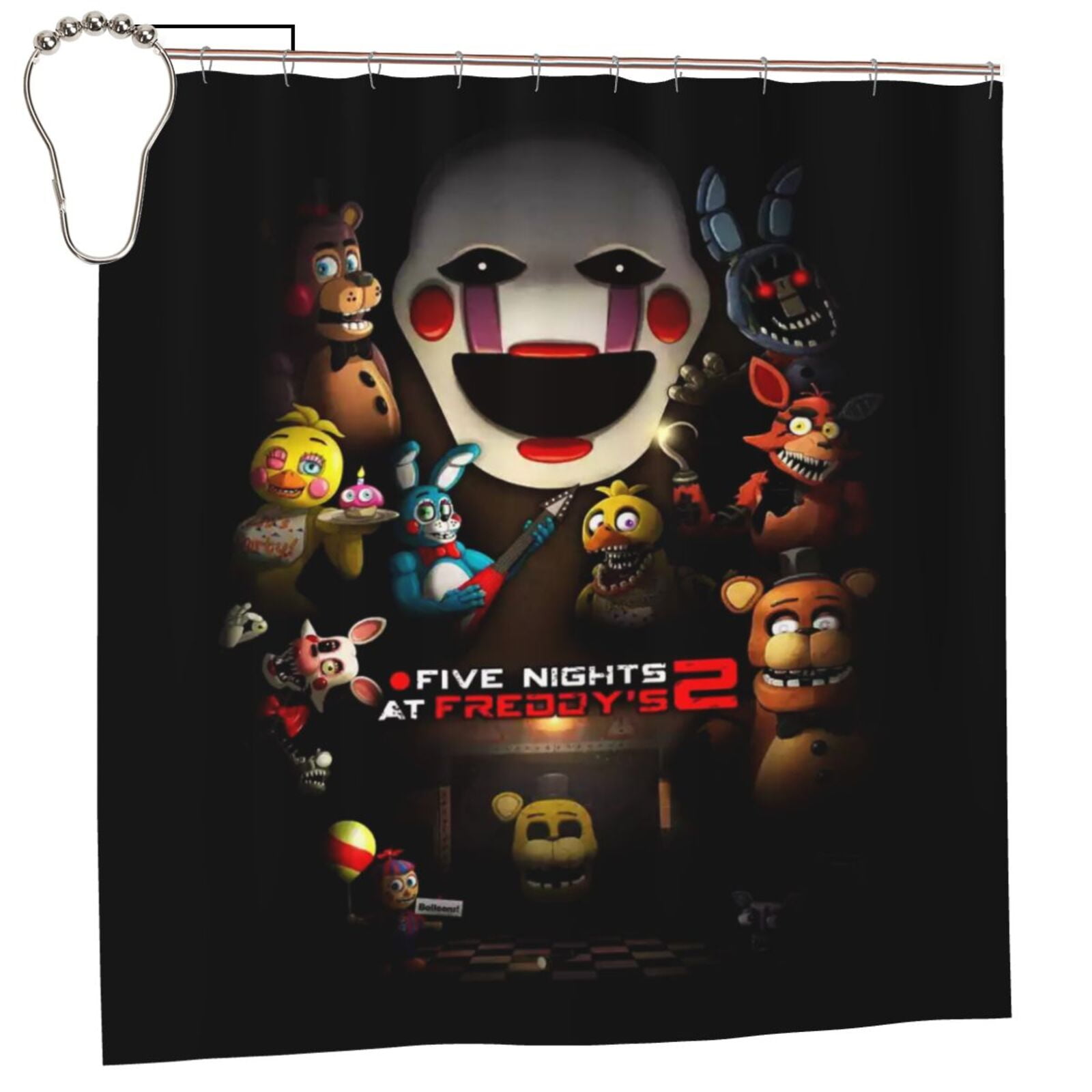 Five Nights At Fre-dd Shower Curtain Art Cartoon Bathroom Decor Bath ...