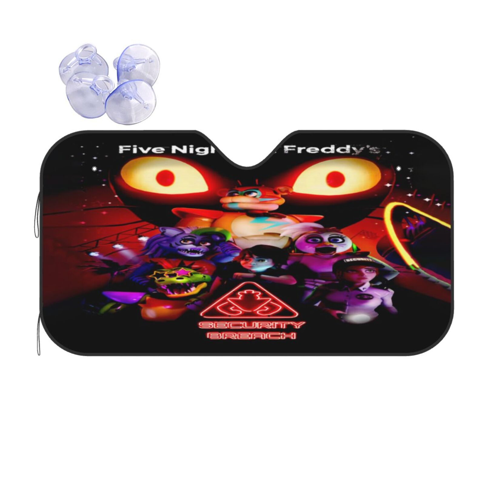 FNAF Five Night At Freddy Cartoon Car Windshield Sunshade Foldable Keep ...