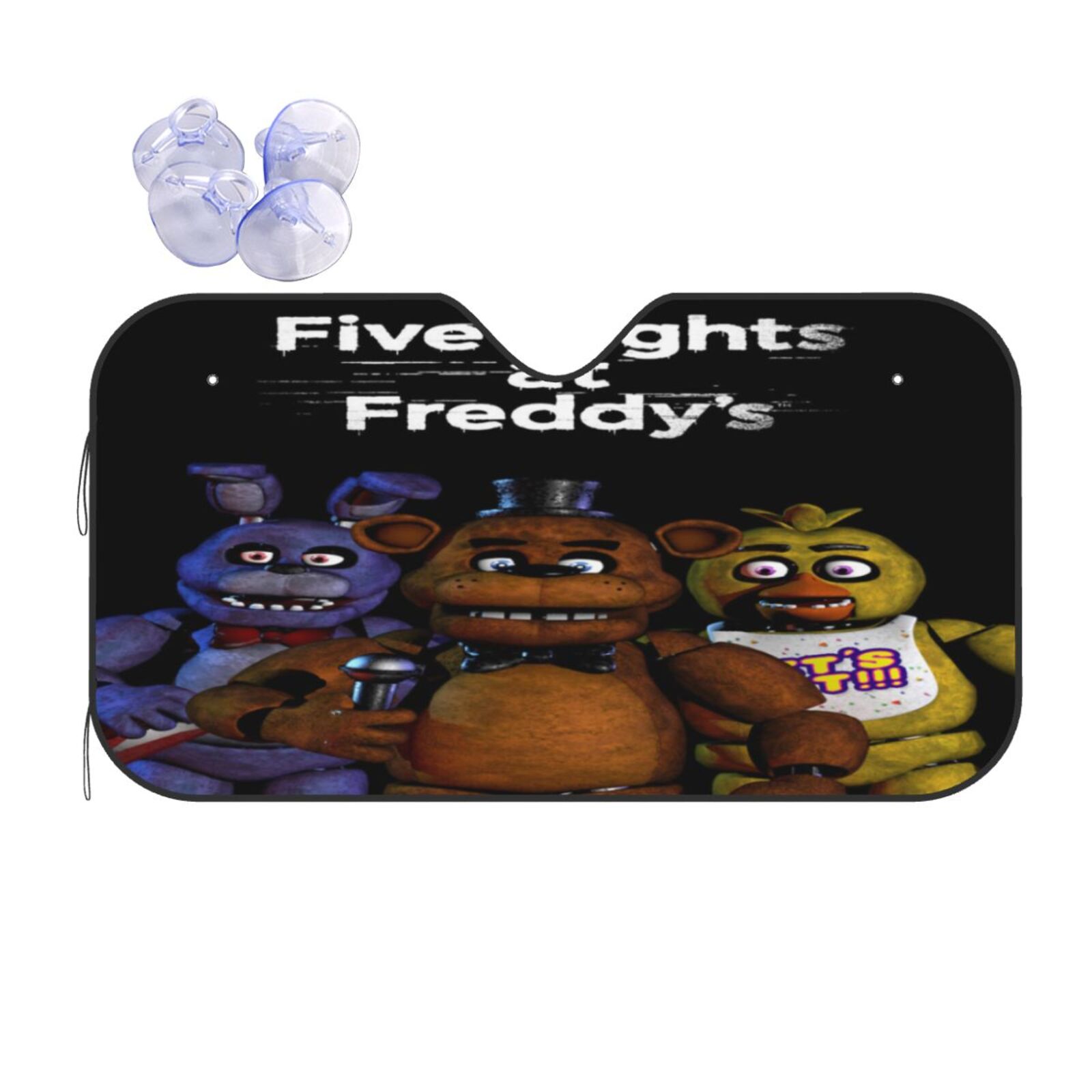 FNAF Five Night At Freddy Cartoon Car Windshield Sunshade Foldable Keep ...