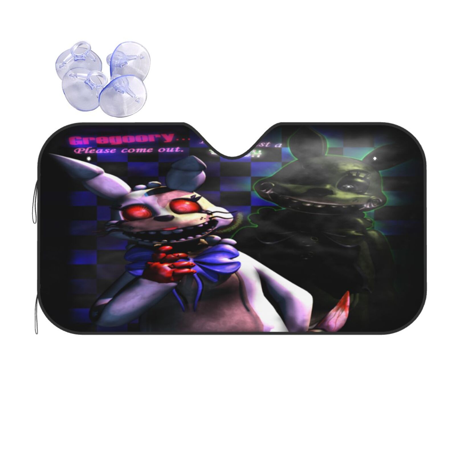FNAF Five Night At Freddy Cartoon Car Windshield Sunshade Foldable Keep ...