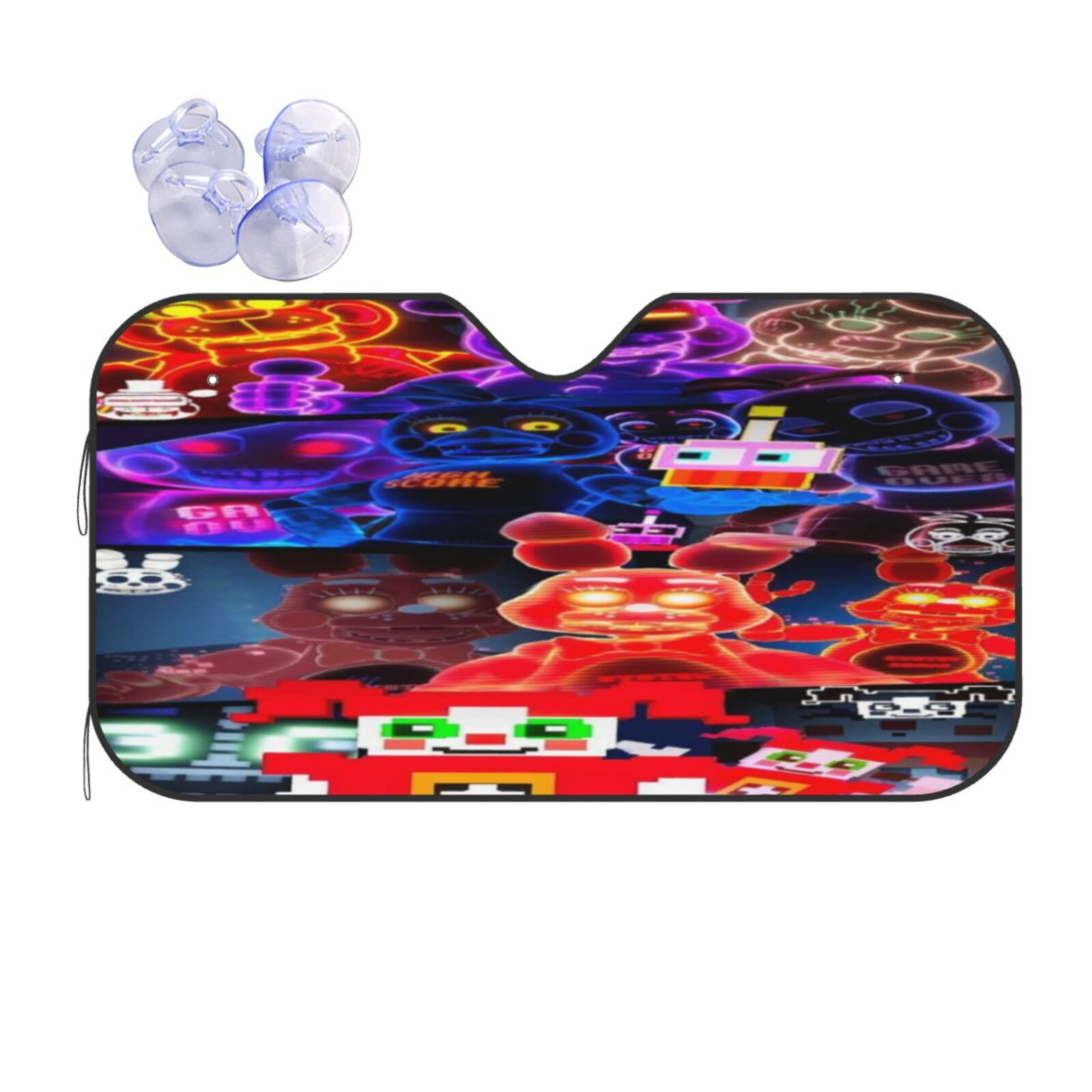FNAF Five Night At Freddy Cartoon Car Windshield Sunshade Foldable Keep ...