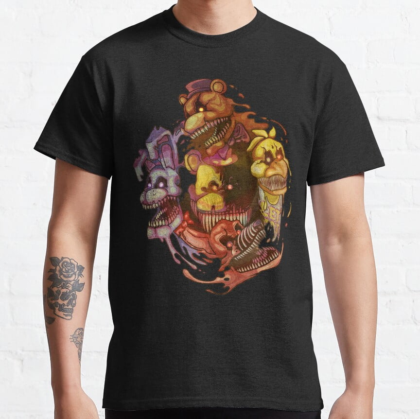 FNAF Five Nights At Freddy's Five Nightmares of Freddy's Classic T ...