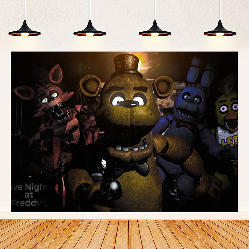 FNAF Five Nights Horrible Birthday Party Decoration Background Horrible ...