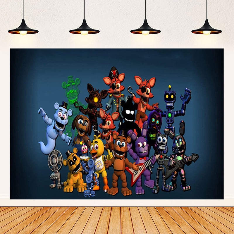 FNAF Five Nights Horrible Birthday Party Decoration Background Horrible ...