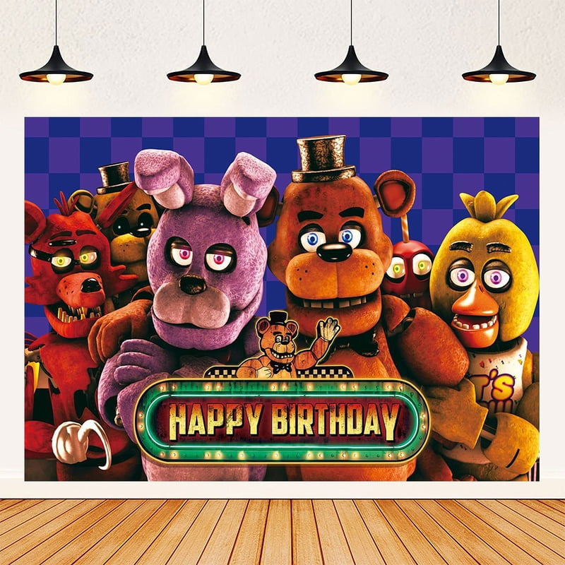 FNAF Five Nights Horrible Birthday Party Decoration Background Horrible ...