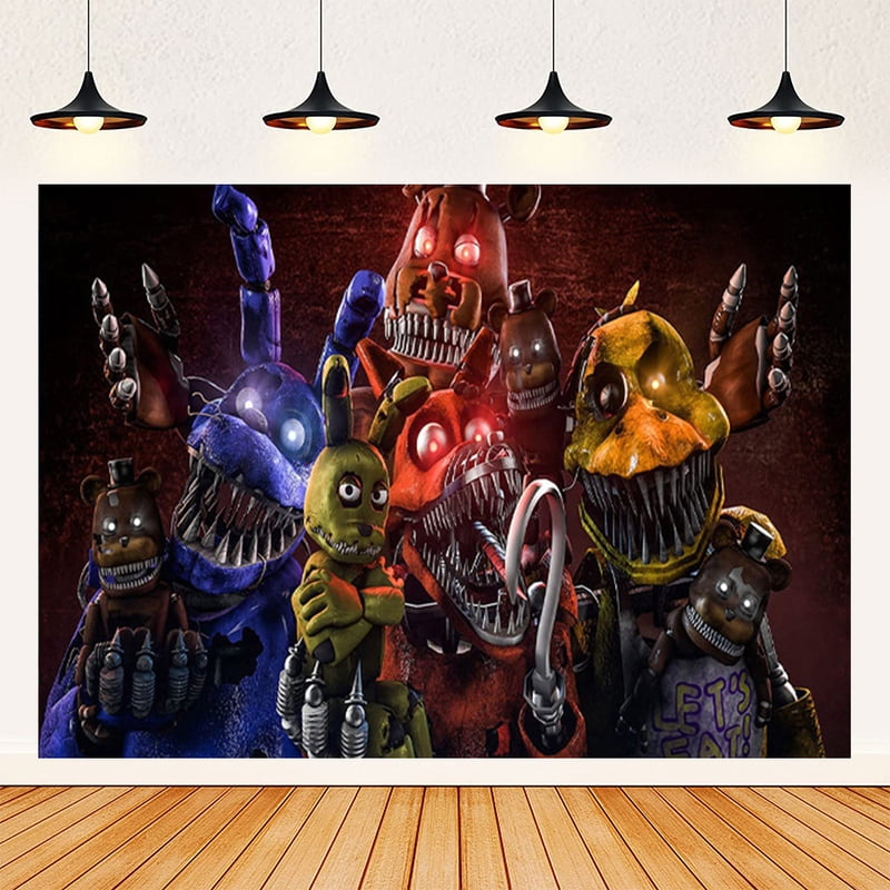 FNAF Five Nights Horrible Birthday Party Decoration Background Horrible ...