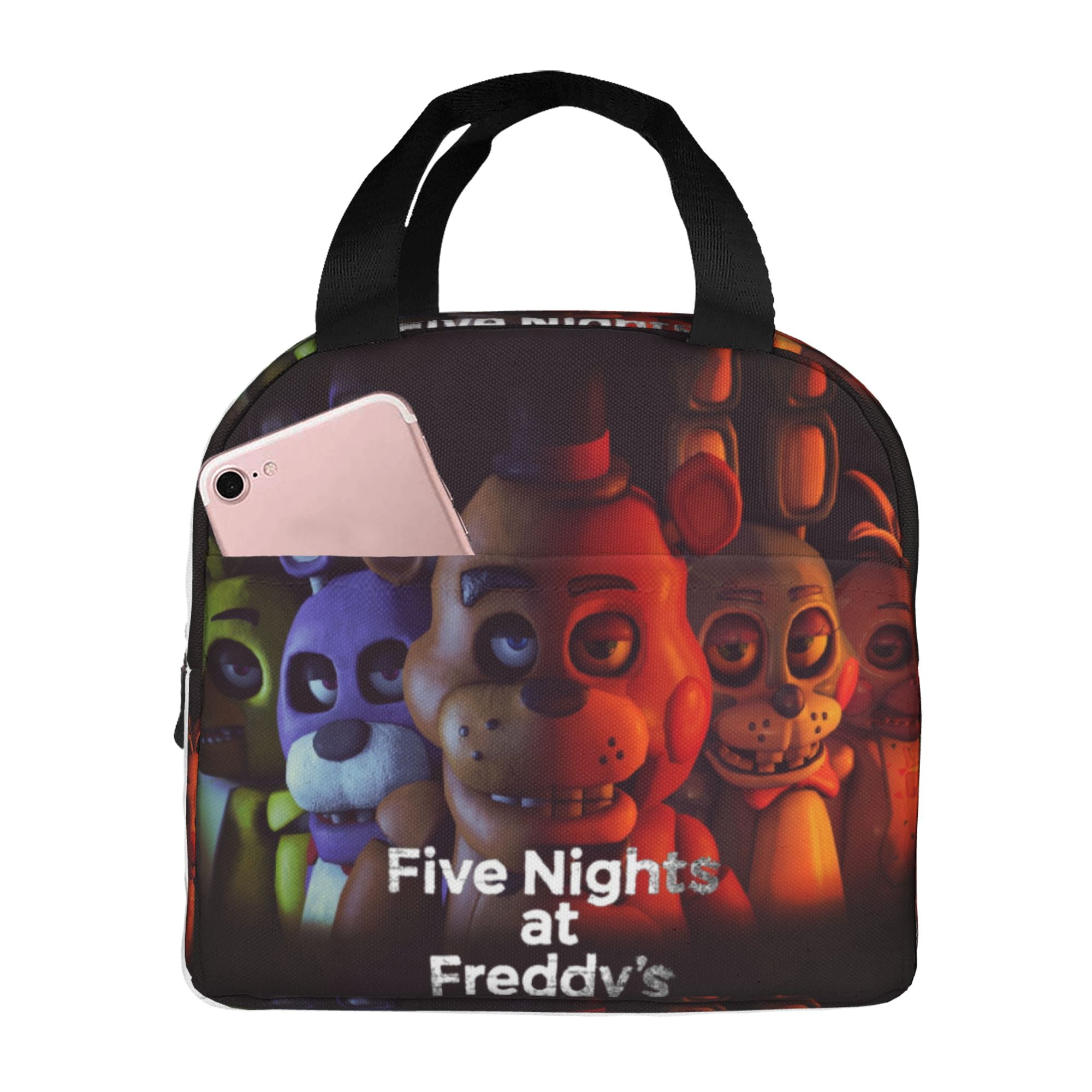 FNAF Freddy Lunch Bag Portable Tote Bag Insulated Lunch Box Picnic Beach Office Insulated Bento ...