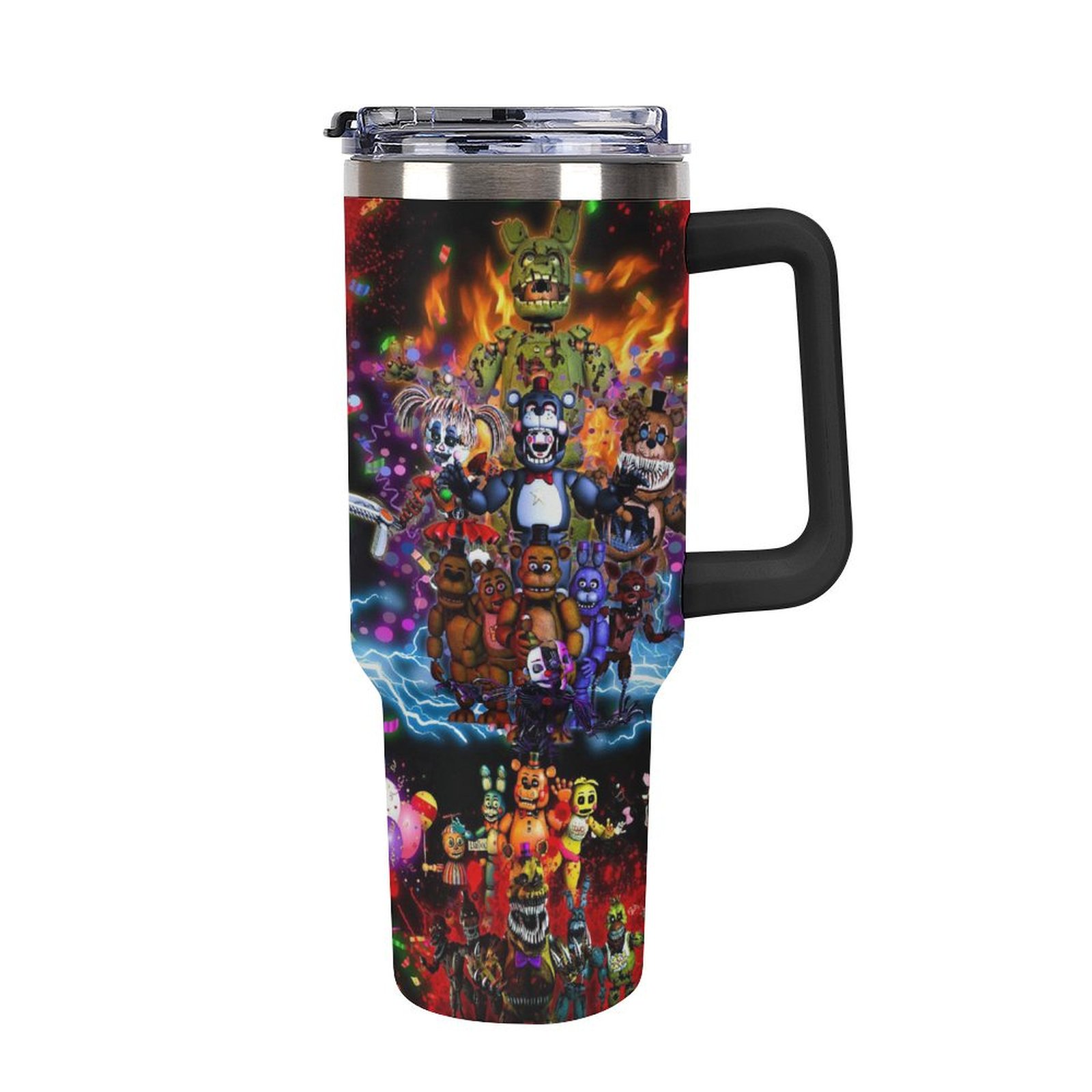 FNAF Freddy Party Car Cup Tumbler with Handle & Straw 40 Oz Cupholder ...