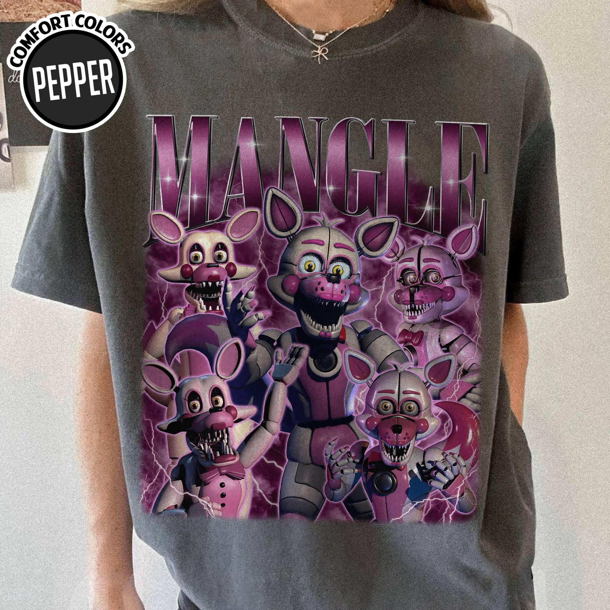 FNAF Mangle Bootleg Rap T-shirt, FNAF Horror Movie Tee, Mangle Funtime ...