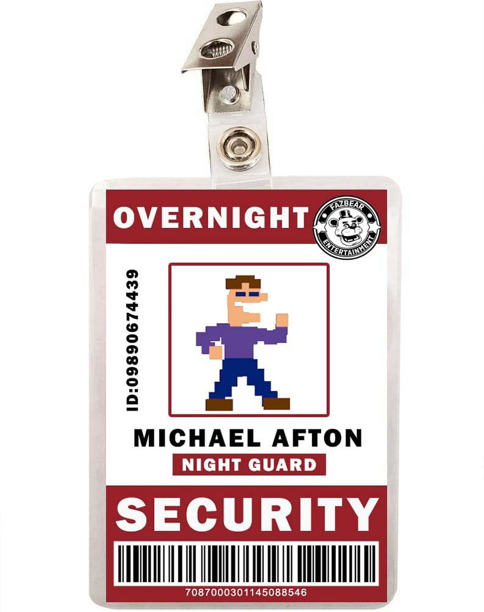 FNAF Michael Afton Security ID Badge - Walmart.com