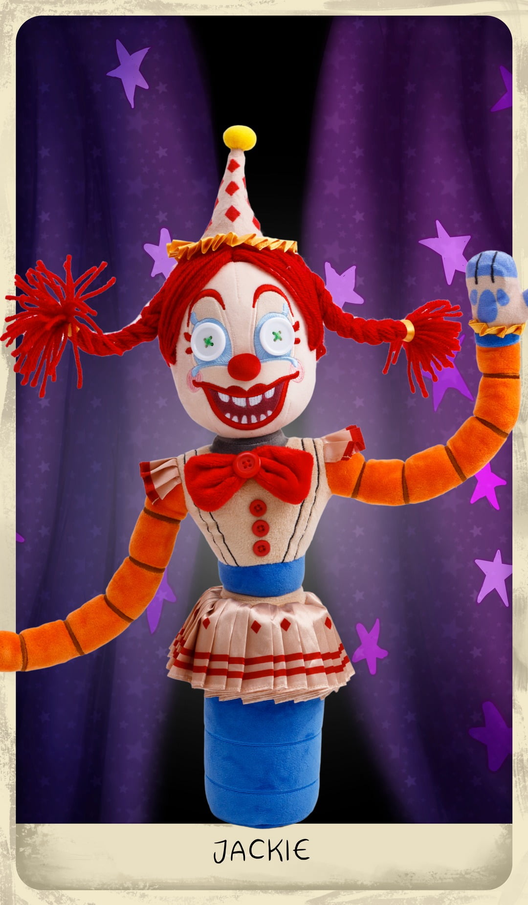 FNAF Secret Of The Mimic Jackie Plush Toy Super Soft 10'' Plush ...