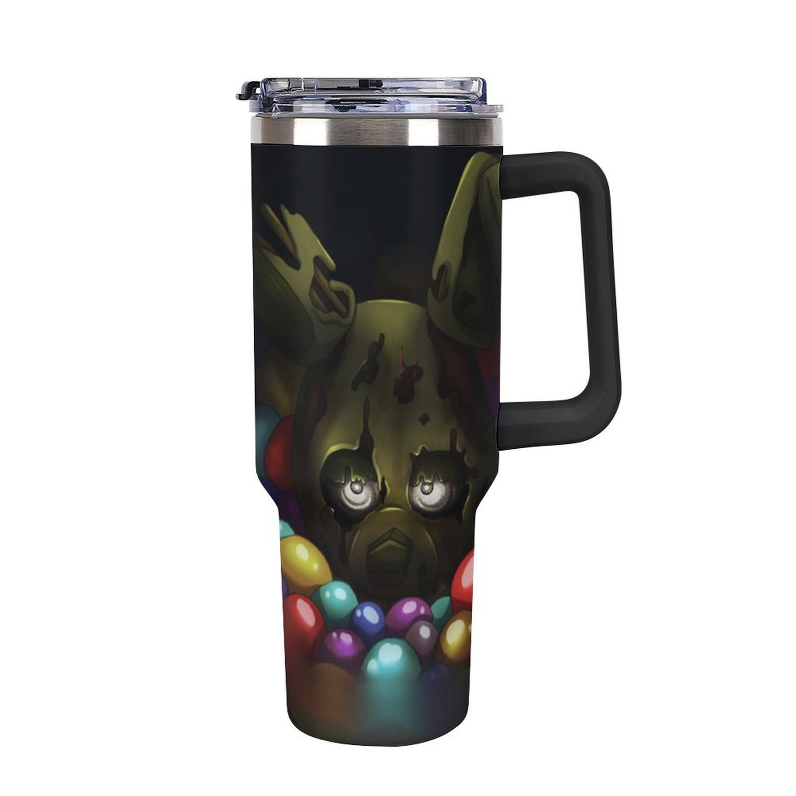 FNAF Spring Bonnie Car Cup Tumbler with Handle & Straw 40 Oz Cupholder ...