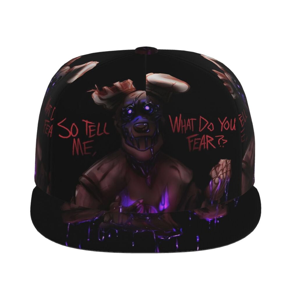 FNAF Springtrap Adjustable Flat Brim Baseball Cap Snapback Hat Hip Hop ...