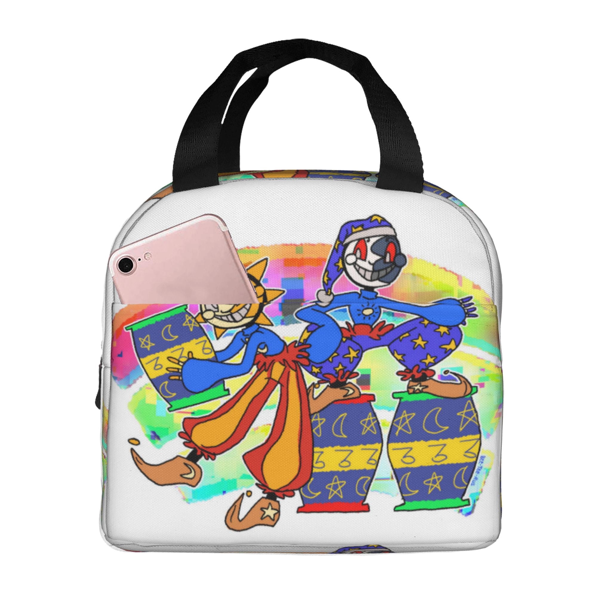 FNAF Sundrop and Moondrop Lunch Bag Tote Bag Insulated Lunch Box Picnic ...